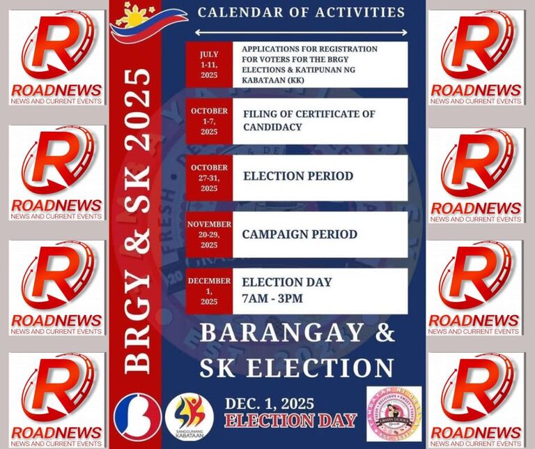 SCHEDULE FOR BARANGAY AND SK ELECTIONS SET FOR DECEMBER 2025 – ROADNEWS